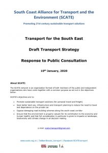 SCATE TfSE draft transport strategy response – Transport Action Network